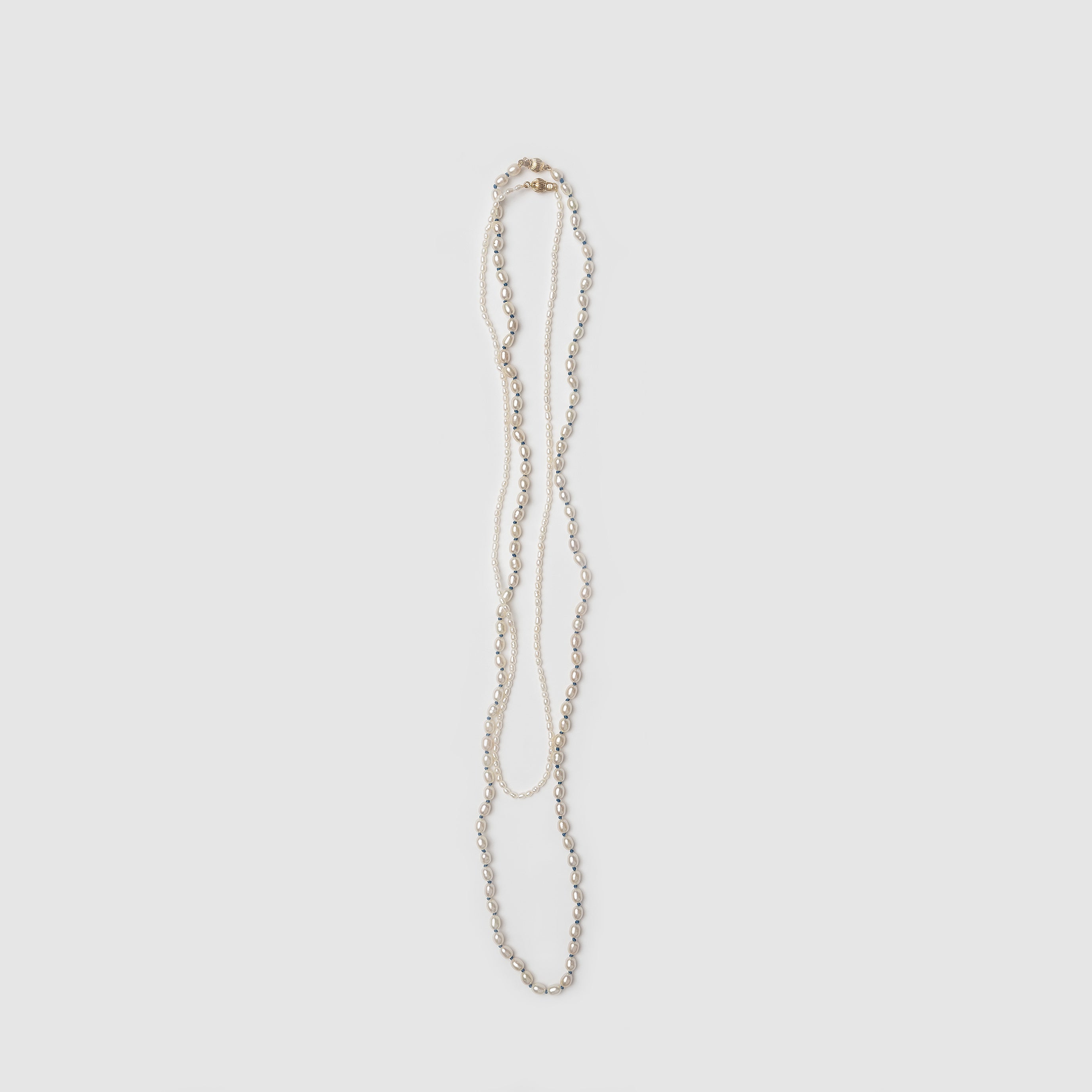 PEARL BRUJERÍA NECKLACE BLUE SILK | Beatricevalenzuela.com